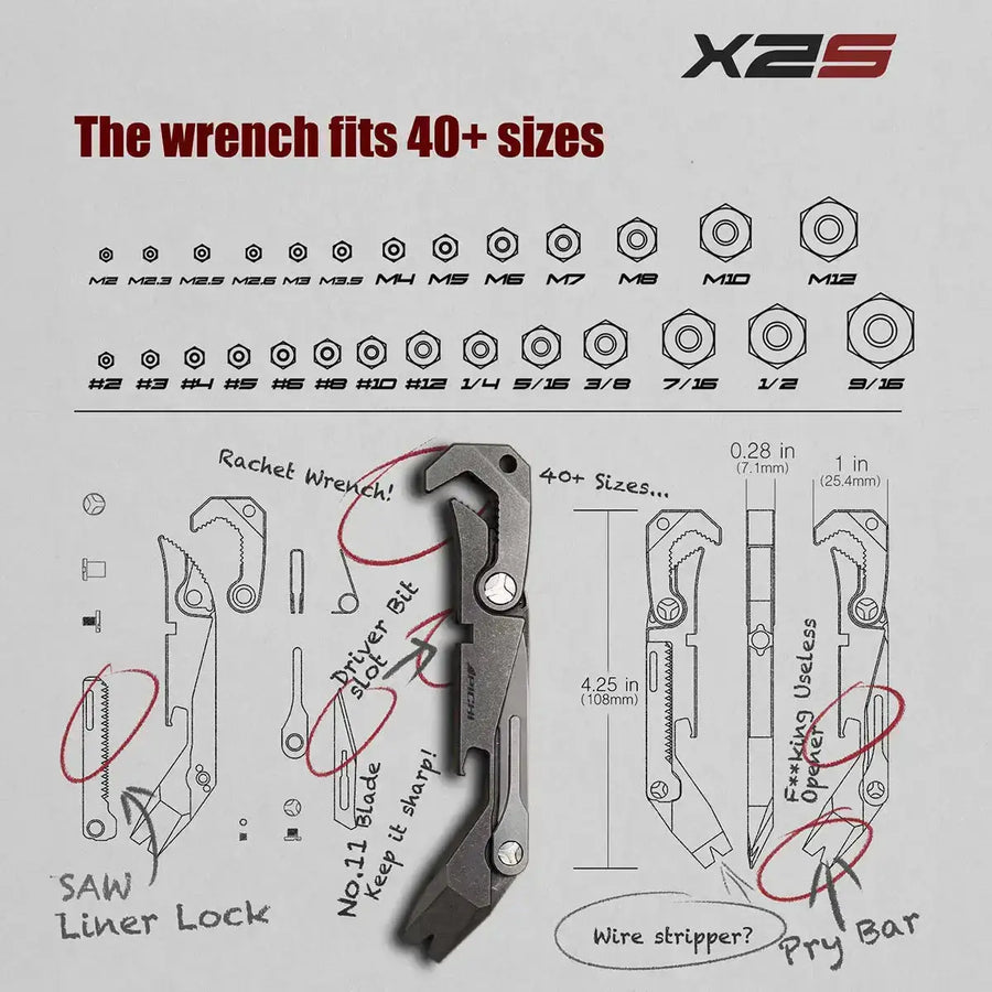 X2S Titanium Multitool - Premium EDC Gear | PICHI